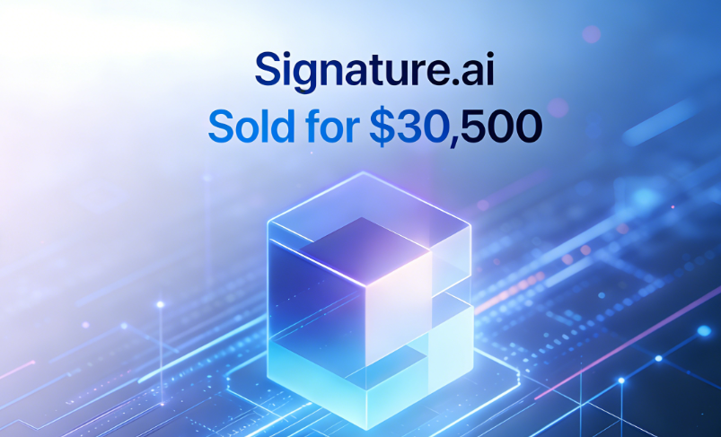 Signature.ai Sold for $30,500 via Namecheap, Precisely Targeting Smart Signatures! - Domain.News