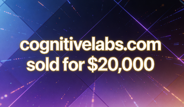 The domain name cognitivelabs.com was sold for $20,000 through Sedo ...